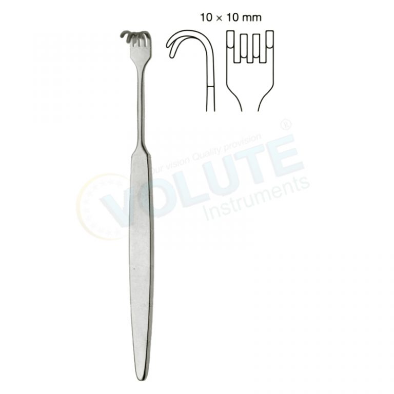 COTTLE RETRACTOR, 4 PRONGS, BLUNT - Volute Instruments